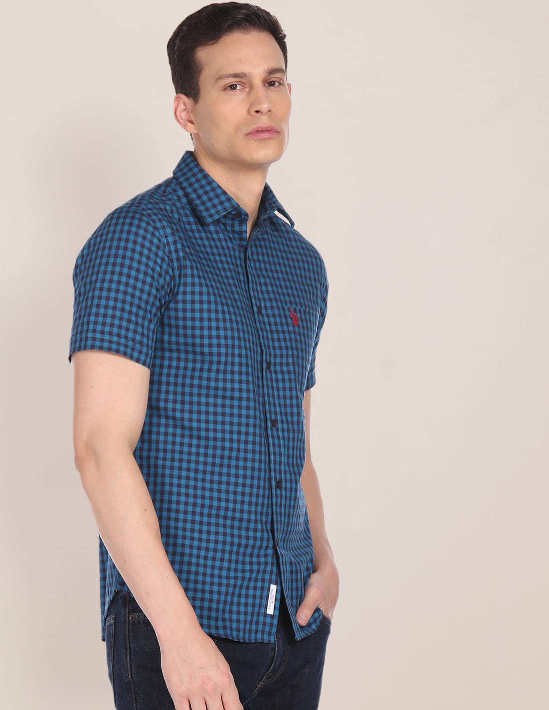 Buy U.S. Polo Assn. Short Sleeve Pure Cotton Check Casual Shirt - NNNOW.com