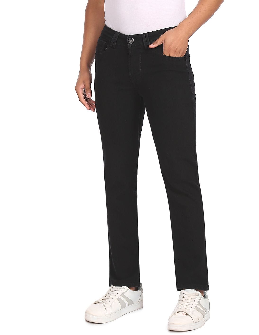 Buy Colt Men Black Mid Rise Rinsed Jeans - NNNOW.com