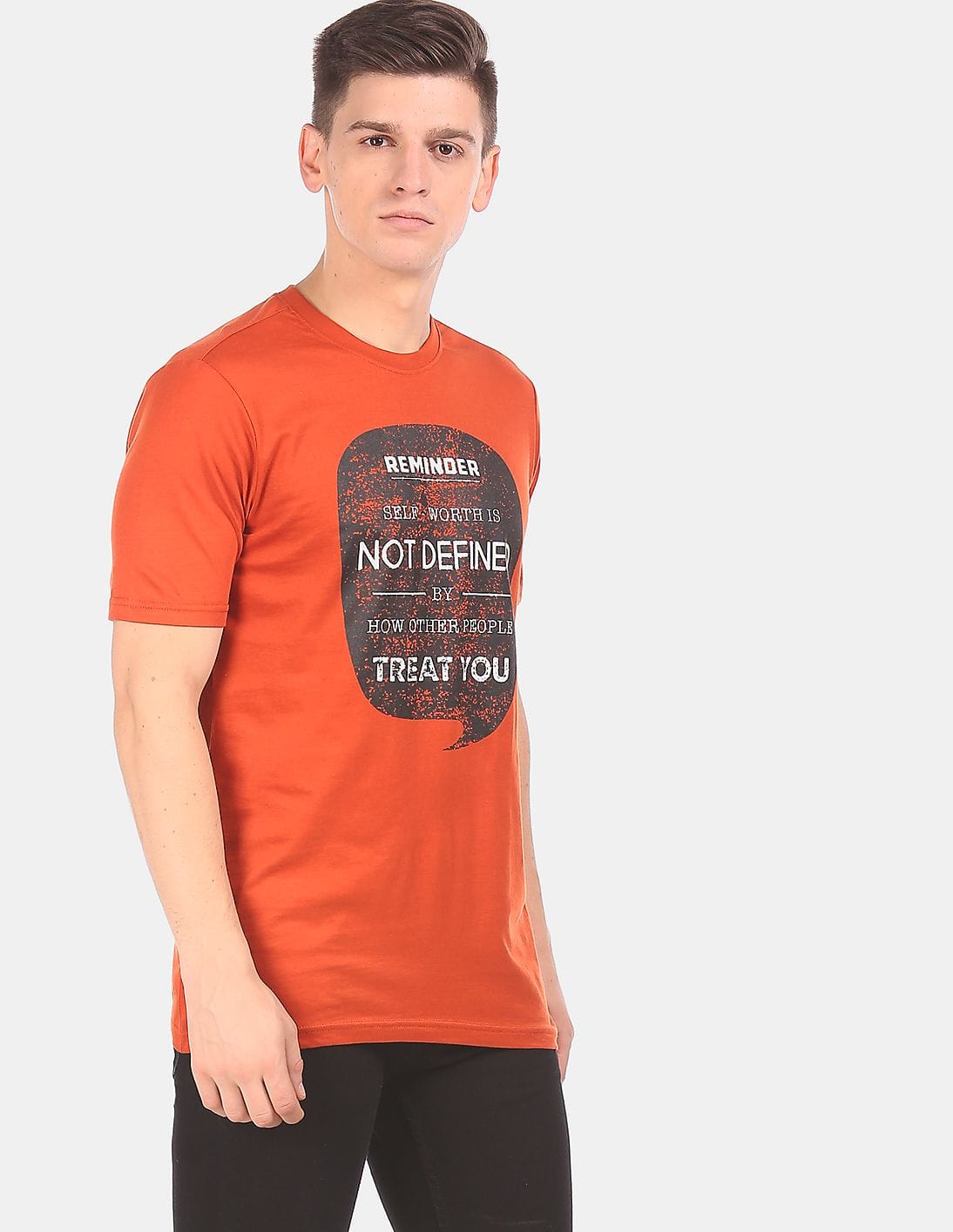 Buy Colt Men Rust Front Print Crew Neck Cotton Jersey T-Shirt - NNNOW.com