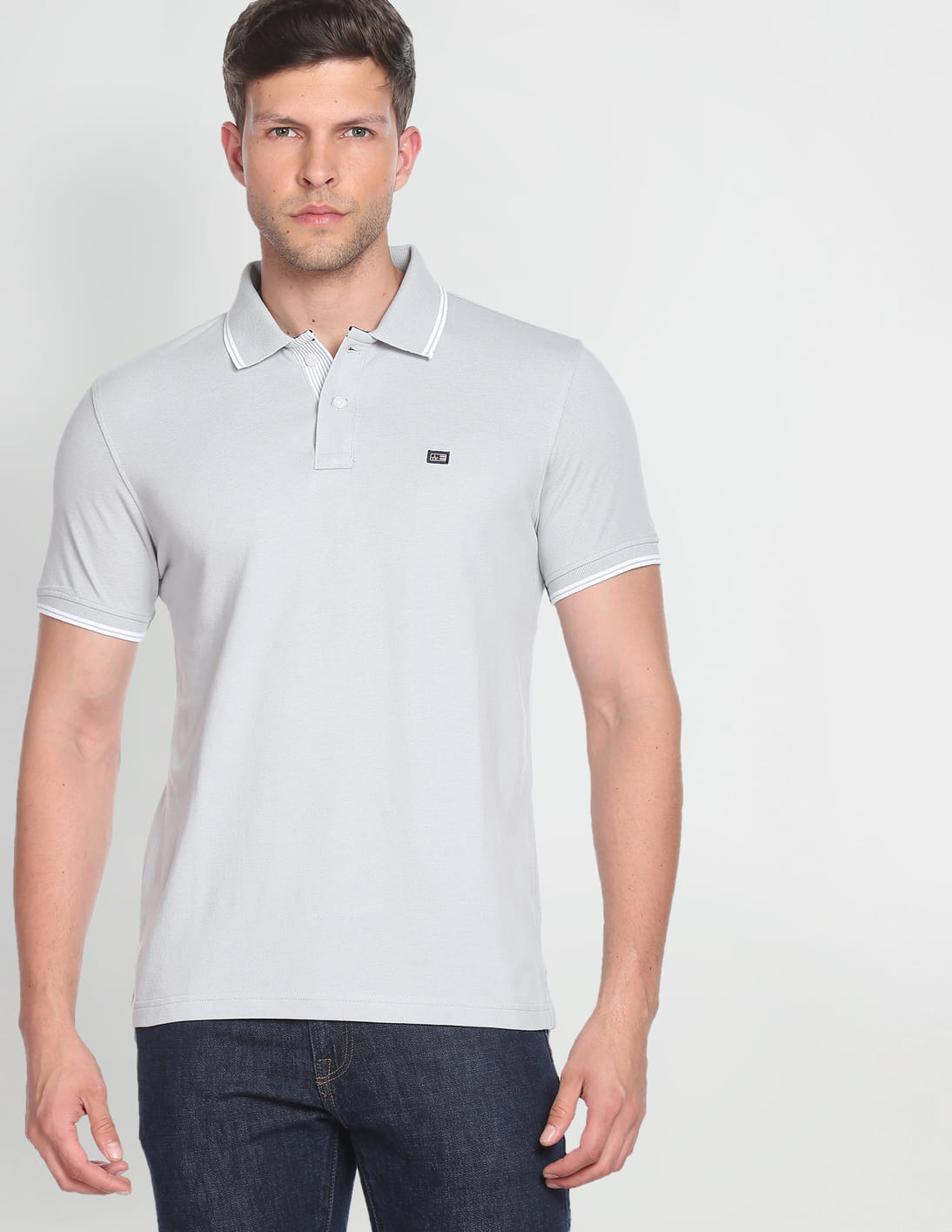 Buy Arrow Sports Tipped Solid Pique Polo Shirt - NNNOW.com