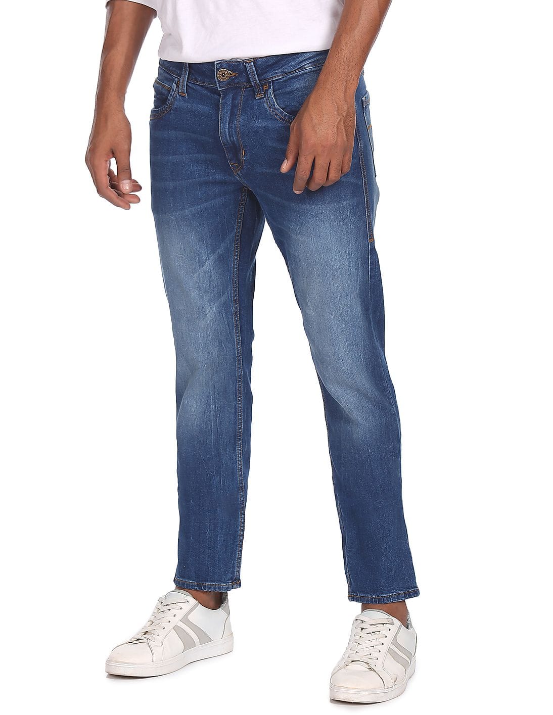 Buy Flying Machine Mid Rise Michael Slim Tapered Fit Jeans - NNNOW.com
